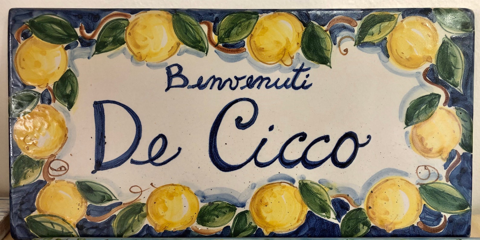 Handpainted Italian Villa / House Name Plaque - Etsy
