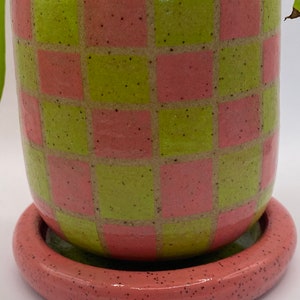 Checkered Planter - Etsy