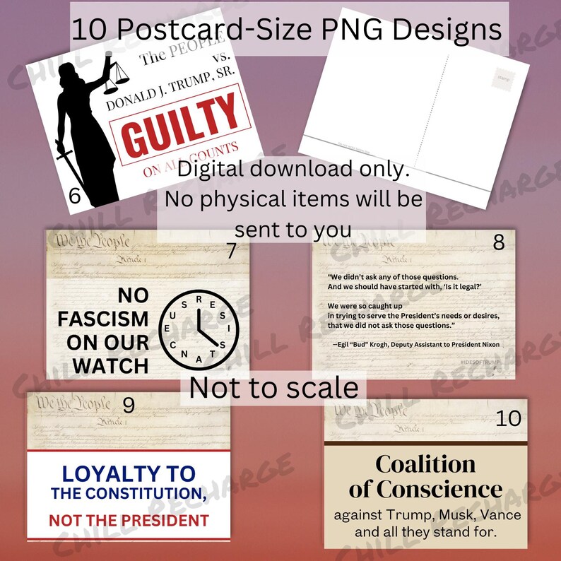 White House Pink Slip Bundle 10 Anti-trump Political Protest Postcard ...