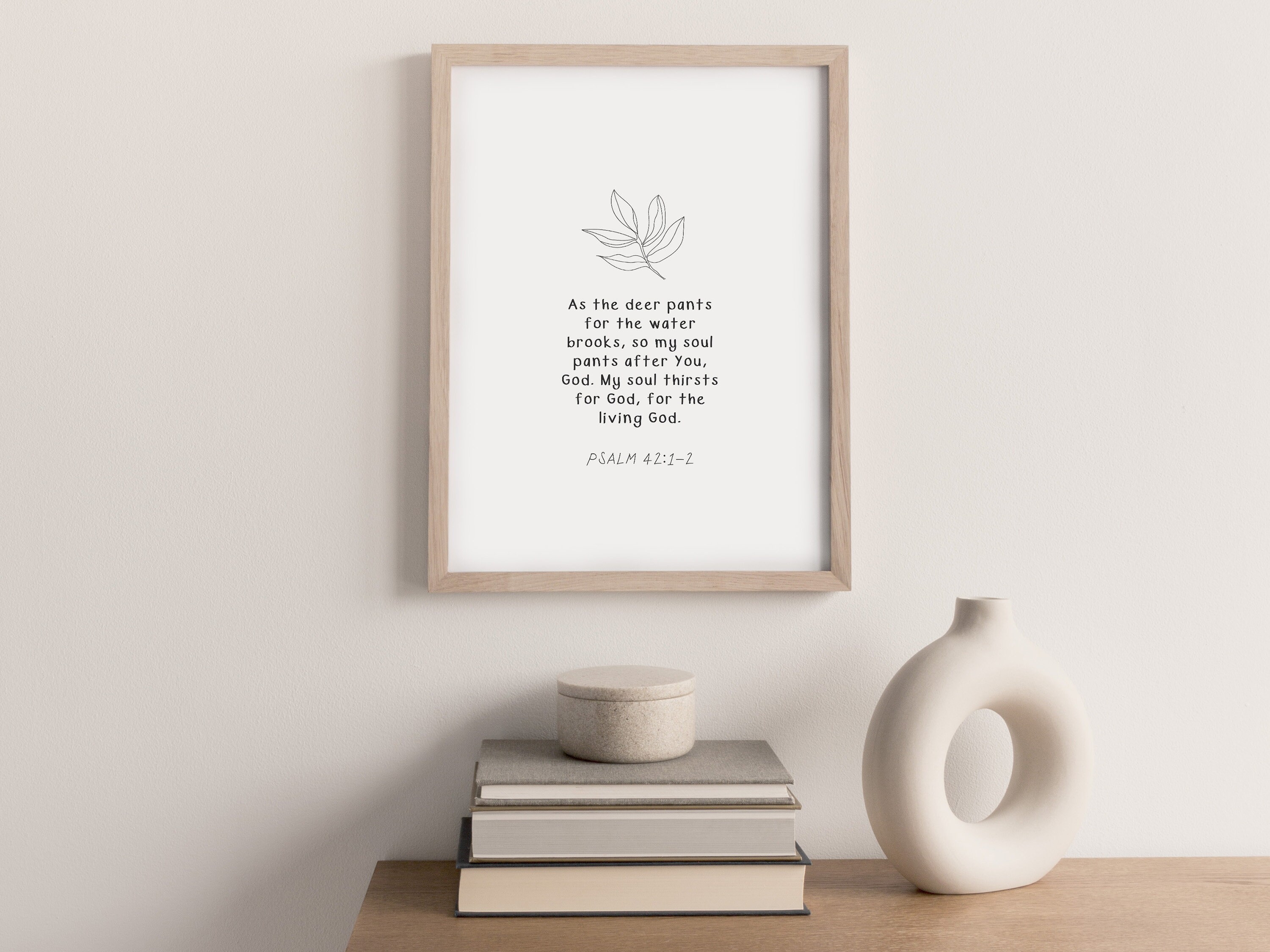 Psalm 42:1-2 Scripture Wall Art Christian Gift Modern Christian Art ...