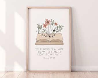 Psalm 119 Bible Print - Etsy