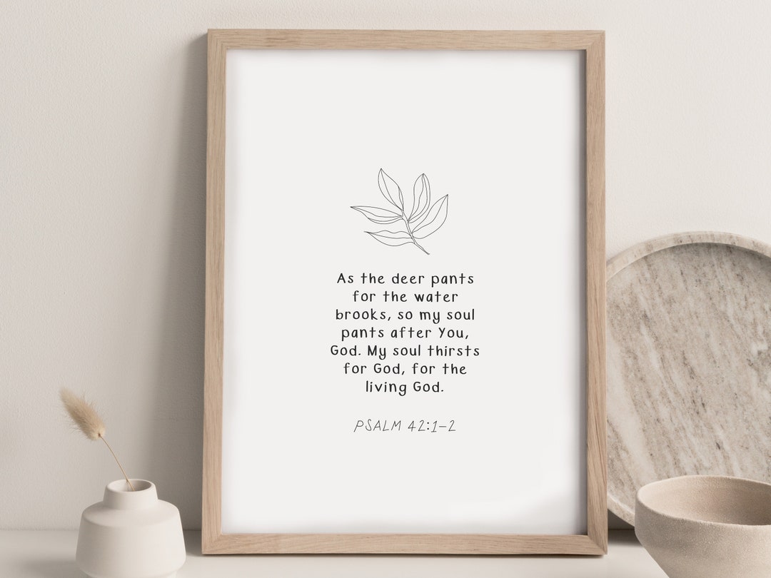 Psalm 42:1-2 | Scripture Wall Art | Christian Gift | Modern Christian ...