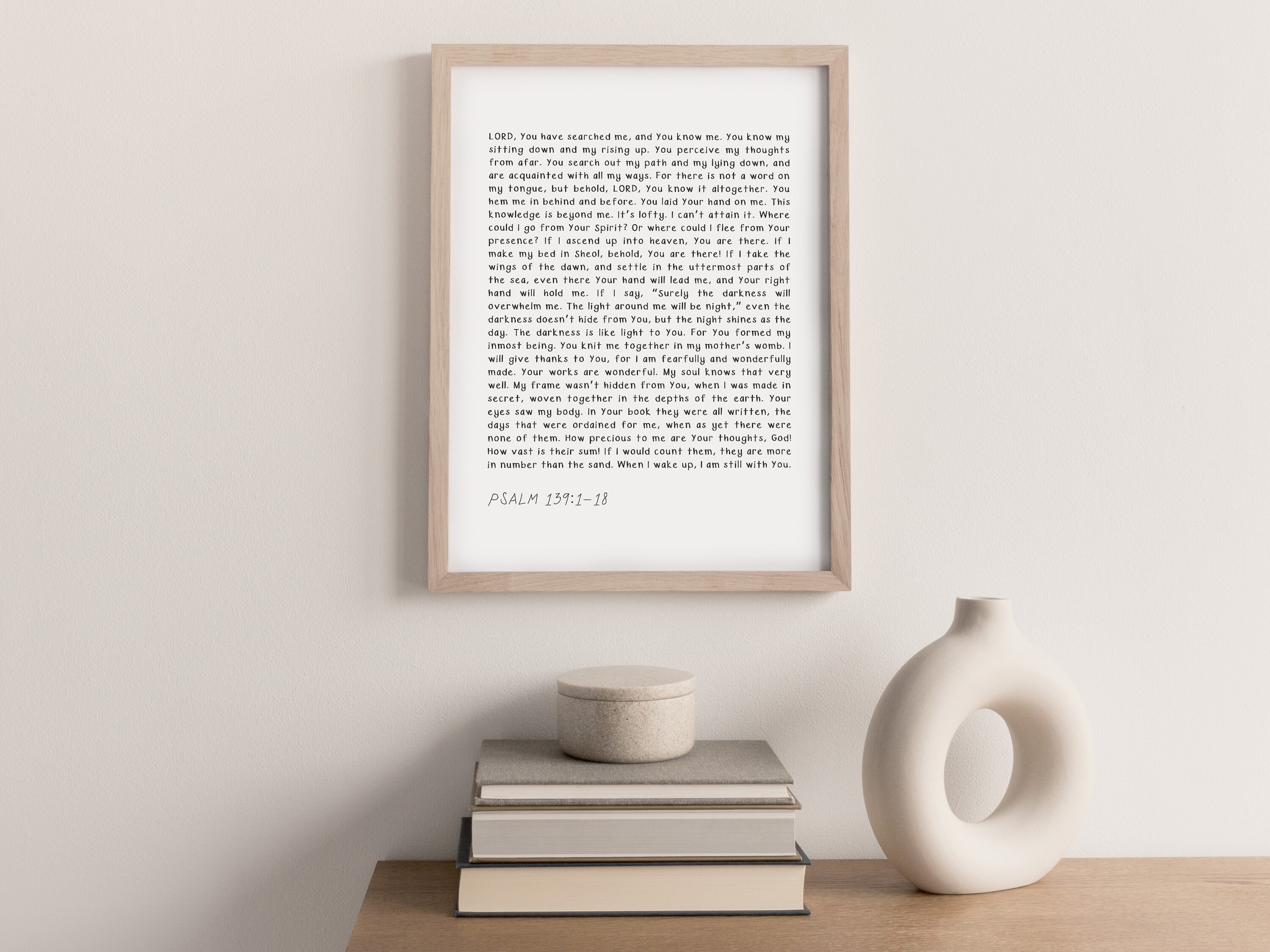 Psalm 139:1-18 | Scripture Wall Art | Christian Gift | Modern Christian ...
