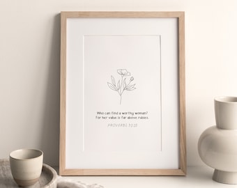 Proverbs 31, DIGITAL PRINT, Modern Bible, Scripture Wall Art - Etsy