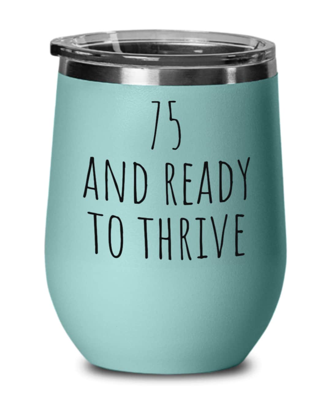 75th Birthday Wine Glass, Happy 75th Birthday Tumbler, 75th Birthday ...