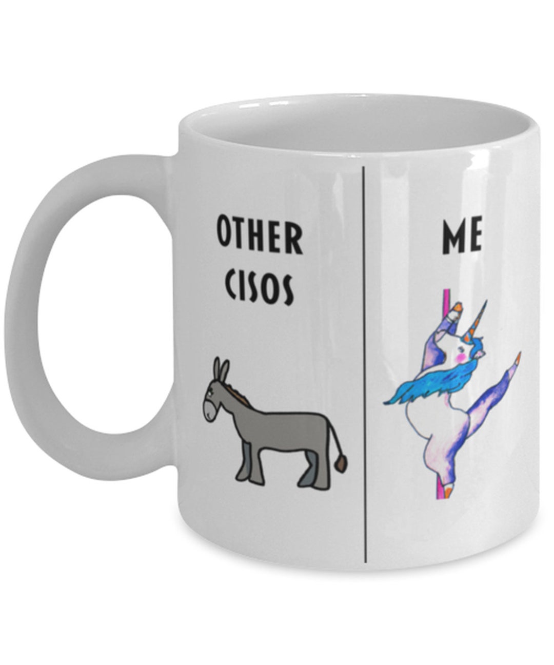 Funny CISO Coffee Mug: Dancing Unicorn Gag Gift - Etsy
