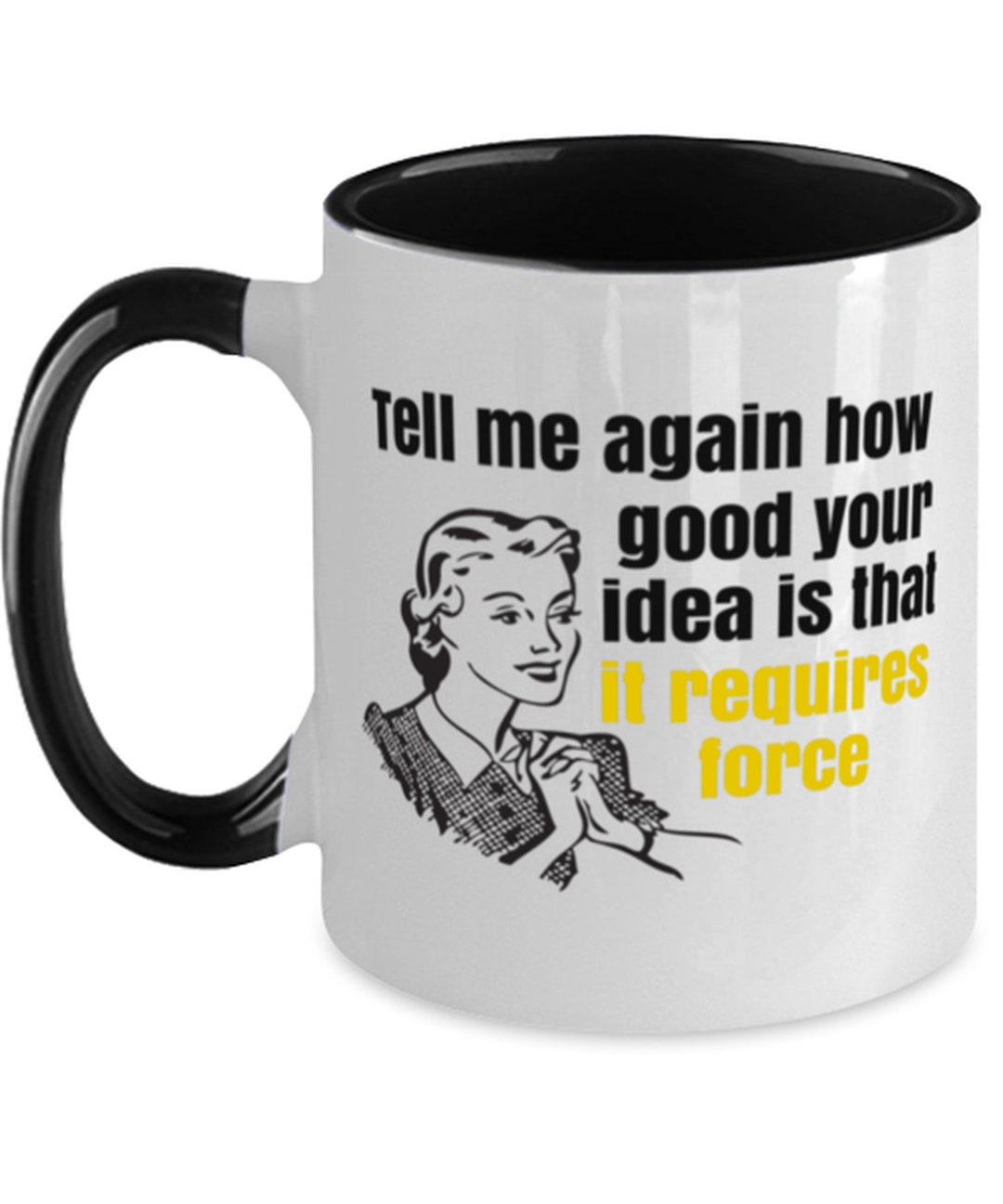 Funny Libertarian Coffee Mug: Retro Woman, Freedom Quote - Etsy
