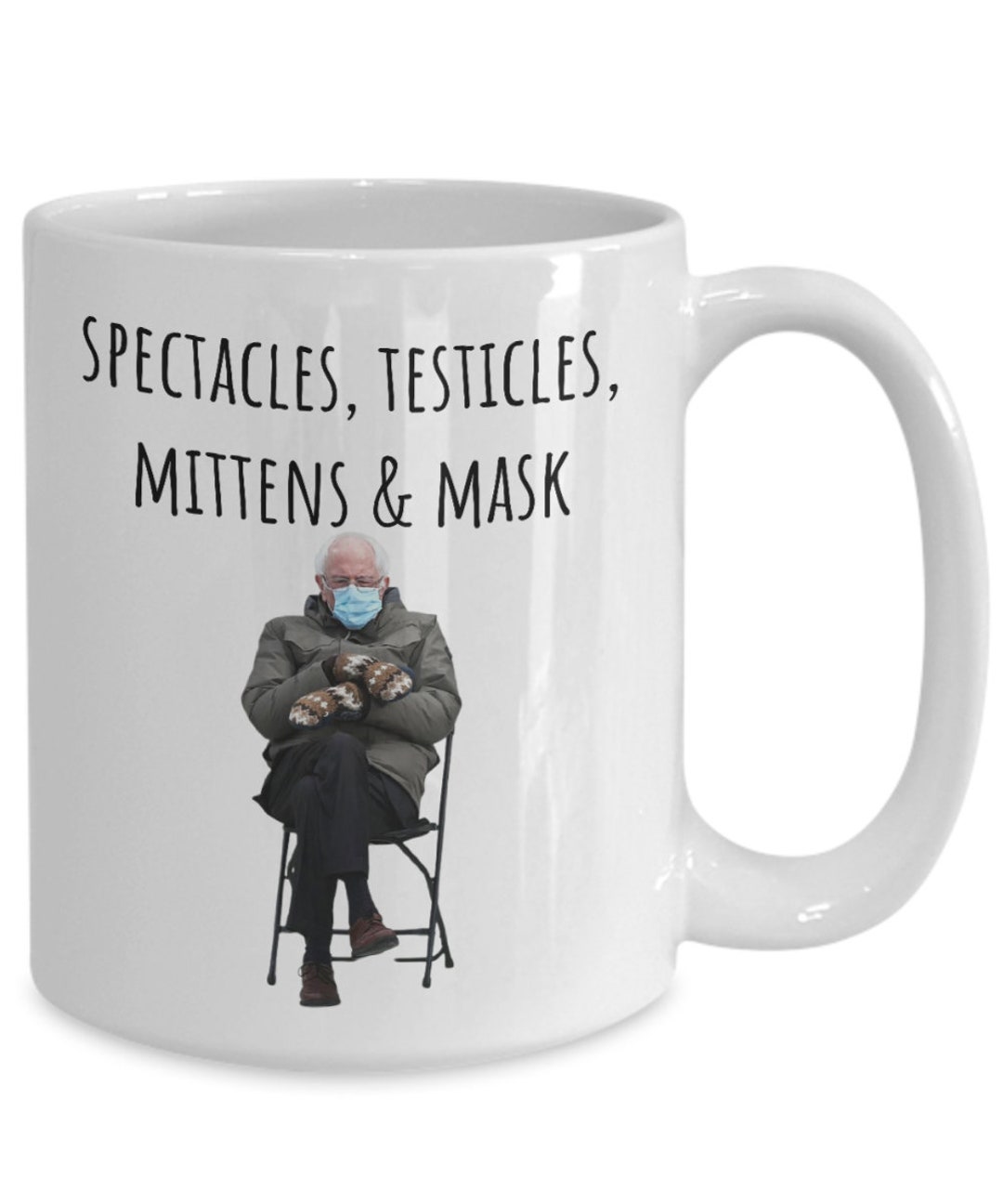 Funny Bernie Sanders Inauguration Mug: Mittens & Mask Coffee Cup - Etsy UK