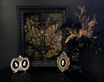 Gothic Moth Artwork - Etsy
