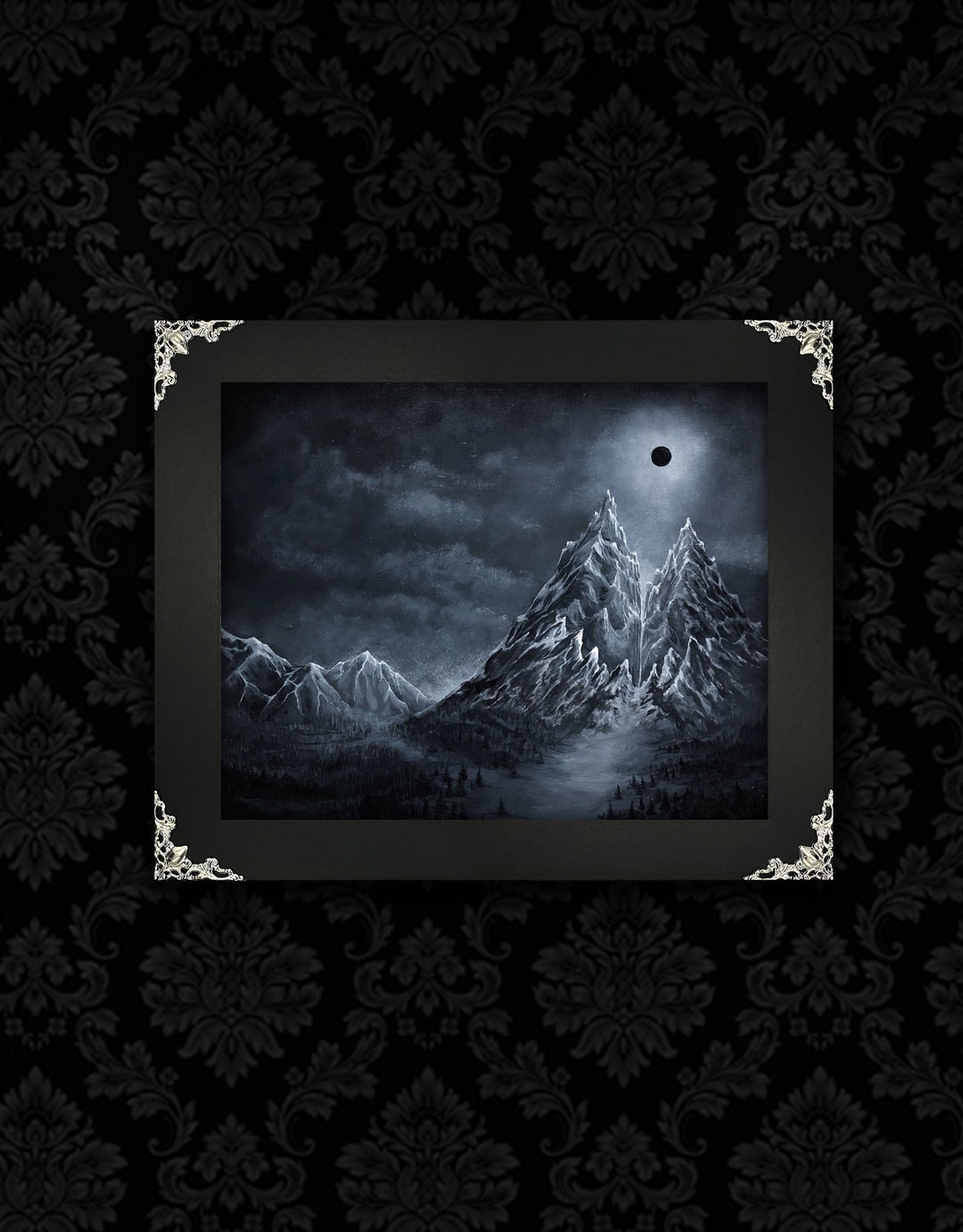 Original Gothic Artwork/prints Black Sun, Gothic Art, Gothic Home Decor ...