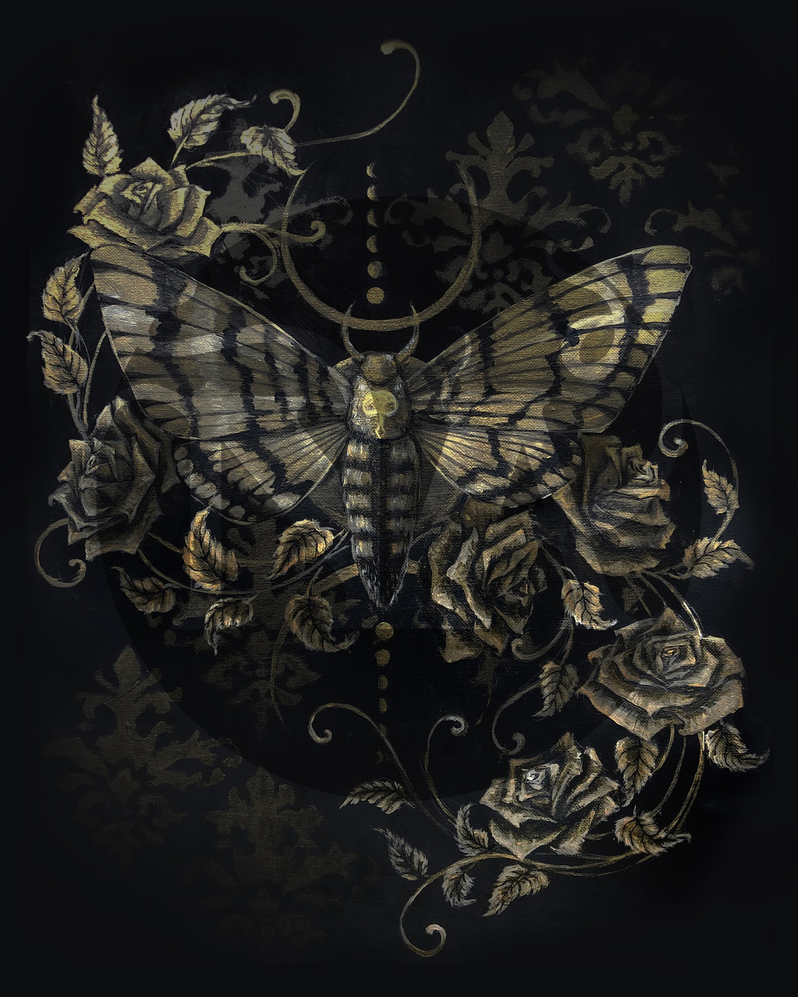 Original Gothic Artwork/prints Death Moth - Etsy Canada