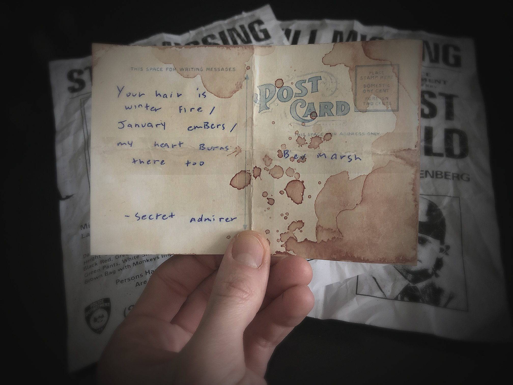 IT january Embers Postcard and Missing Child - Etsy