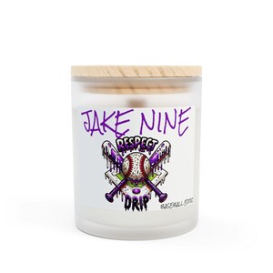JAKE NINE Baseball Edition, Frosted Glass Candle, 11oz - Etsy