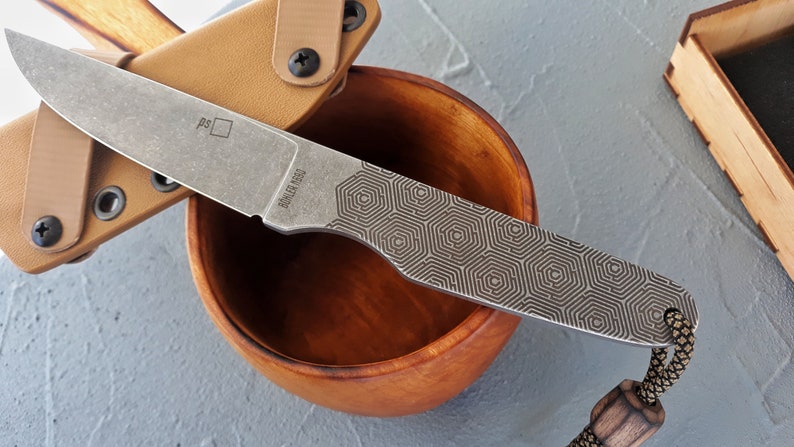 Pattern EDC Skeleton Pocket Custom Fulltang knife Fixed | Etsy