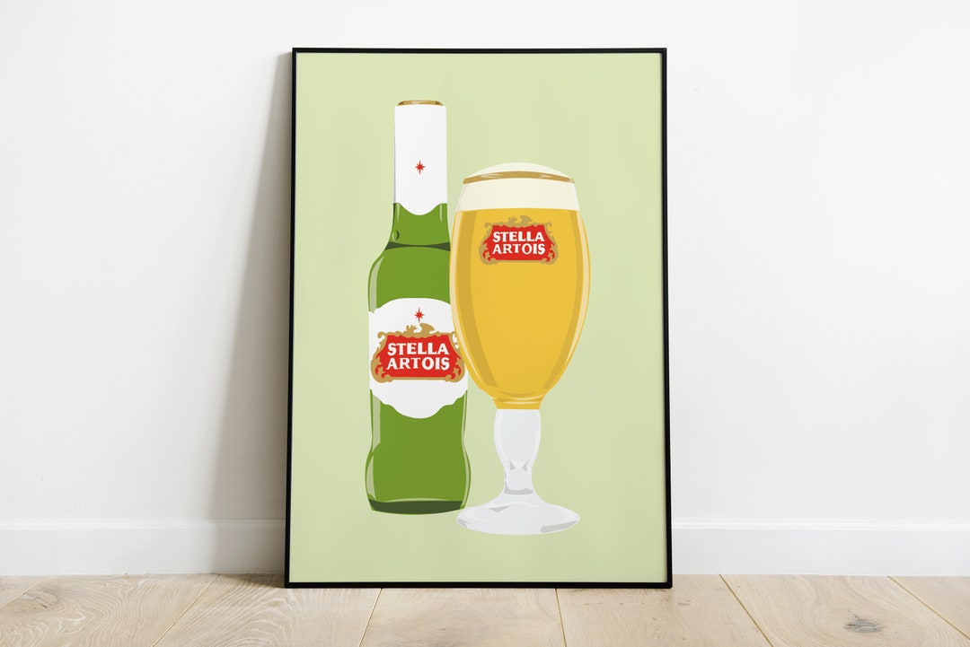 Stella Artois A4 Beer Wall Print - Etsy
