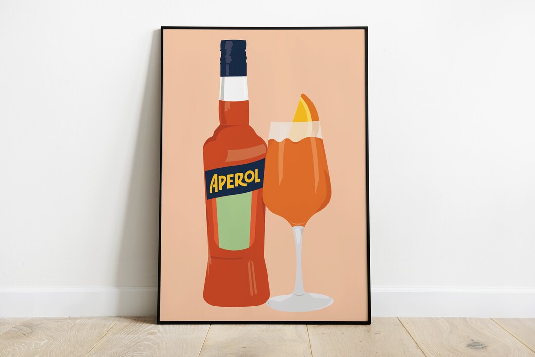 Aperol Spritz A4 Wall Print | Aperol Artwork - Etsy UK