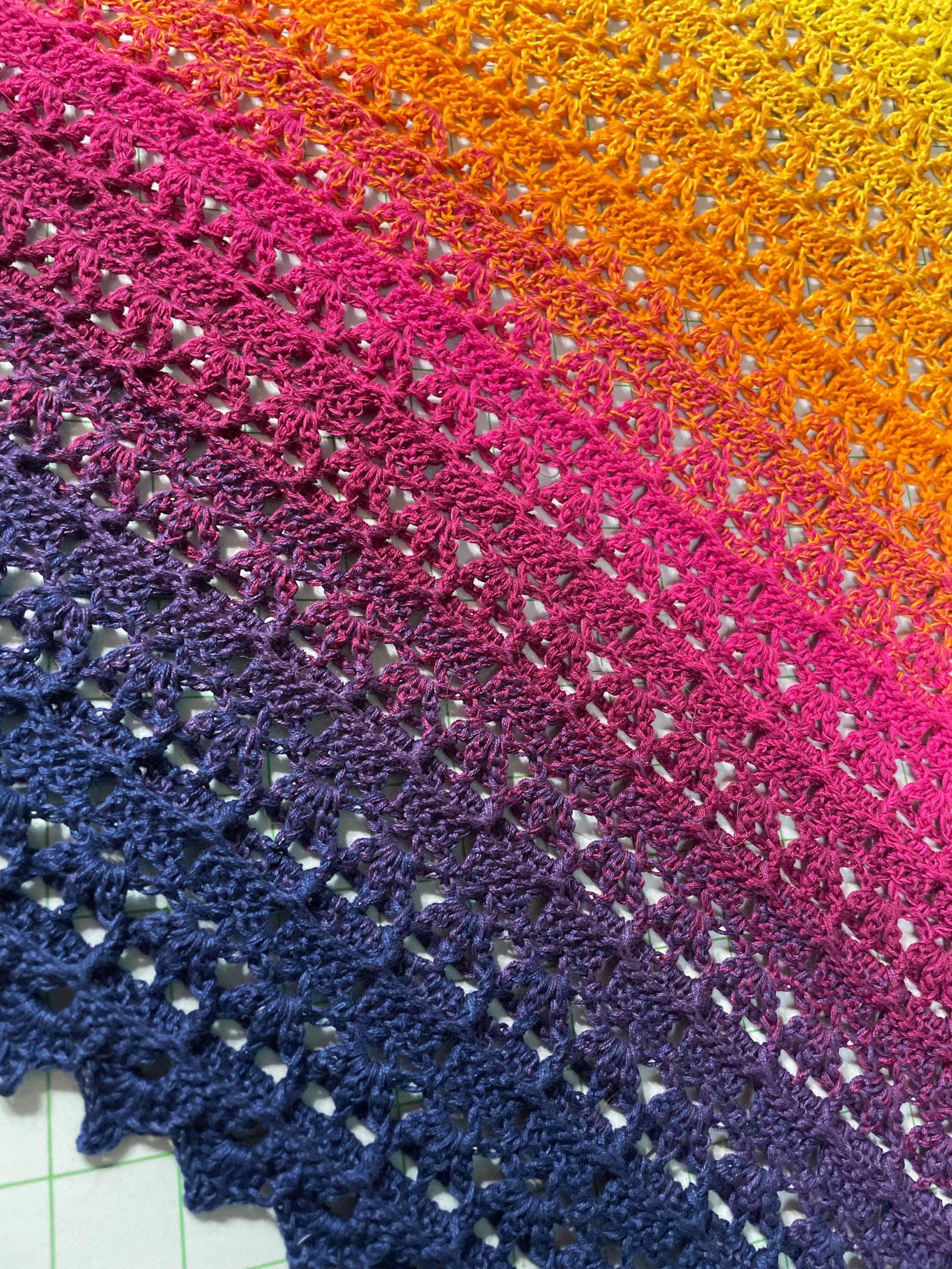 Vibrant Lace Shawl, Triangle Scarf - Etsy