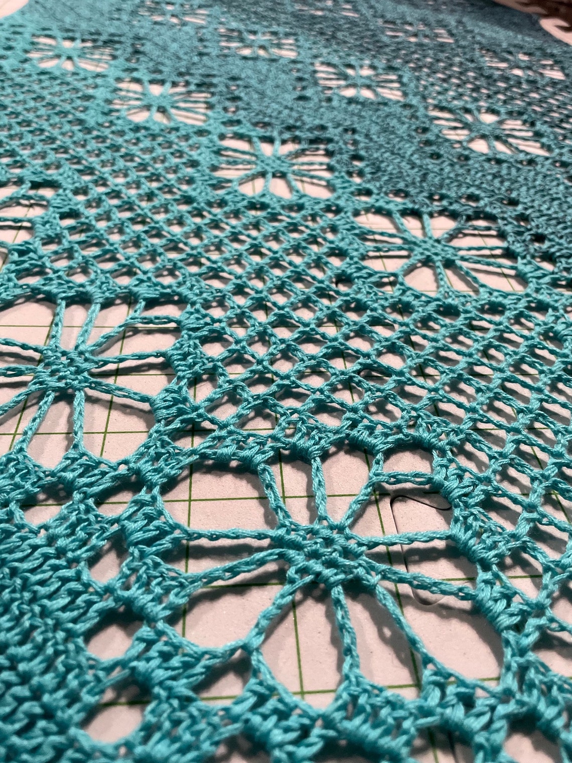 Lace Rectangle Shawl, Blue Ombre Wrap, Diagonal Scarf - Etsy