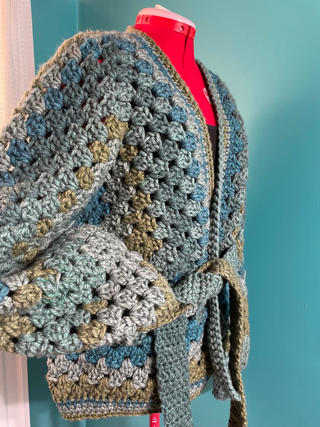 Bulky Wool Blend Cardigan With Belt - Etsy