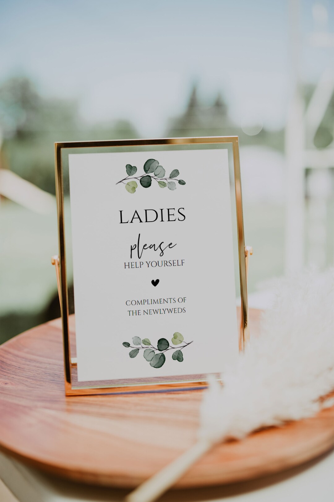 Ladies Room Sign Printable Wedding Sign Sweet Cart Sign - Etsy