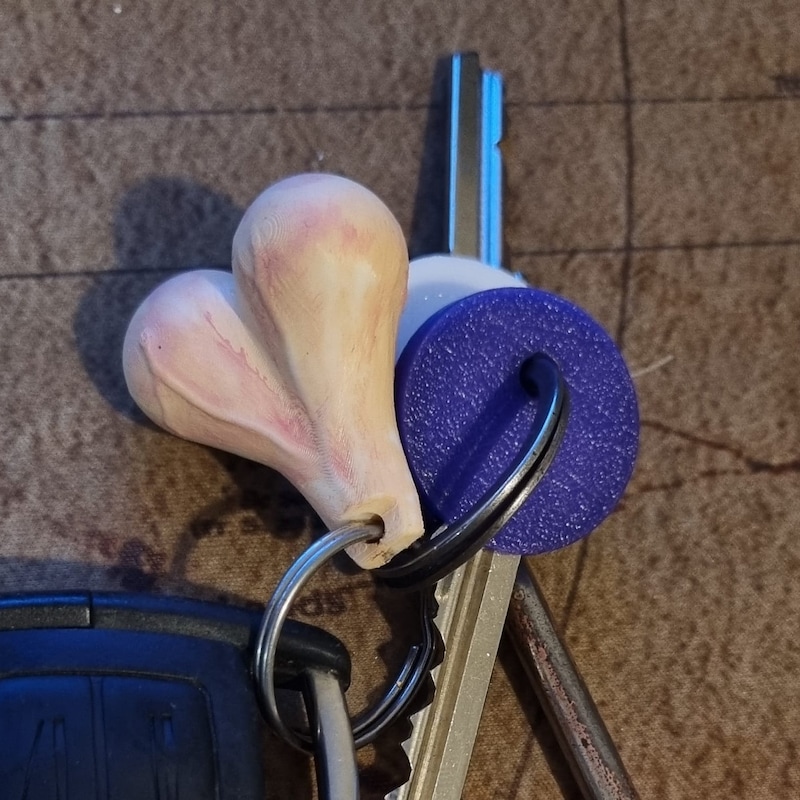 Testicle Keychain - Etsy