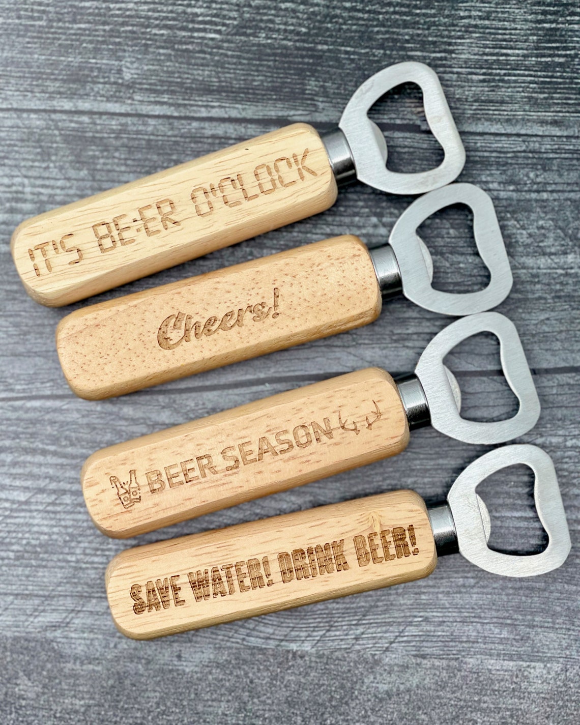Wood Bottle Opener Wooden Bottle Opener Engraved Bottle Opener Bottle ...