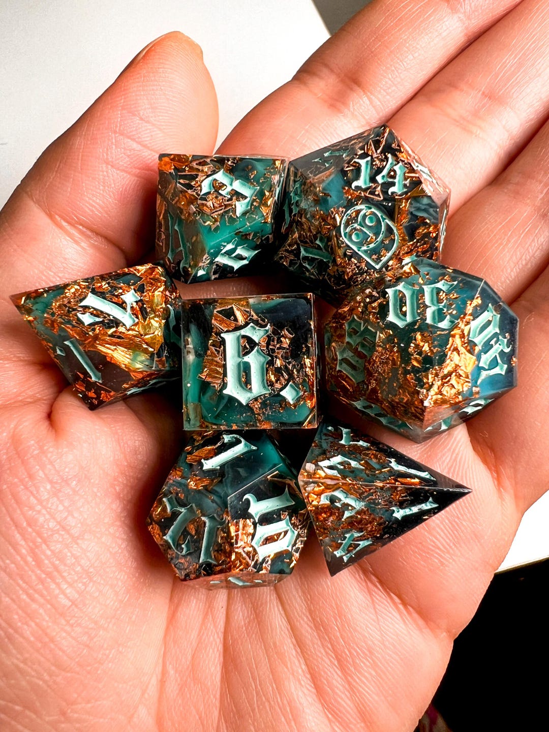 Preorder Spiritual Glade 7 Pieces Set Handmade Resin Dice Dnd Gift for ...