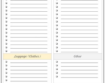 Printable Travel Checklist the Ultimate Travel Checklist Packing List ...