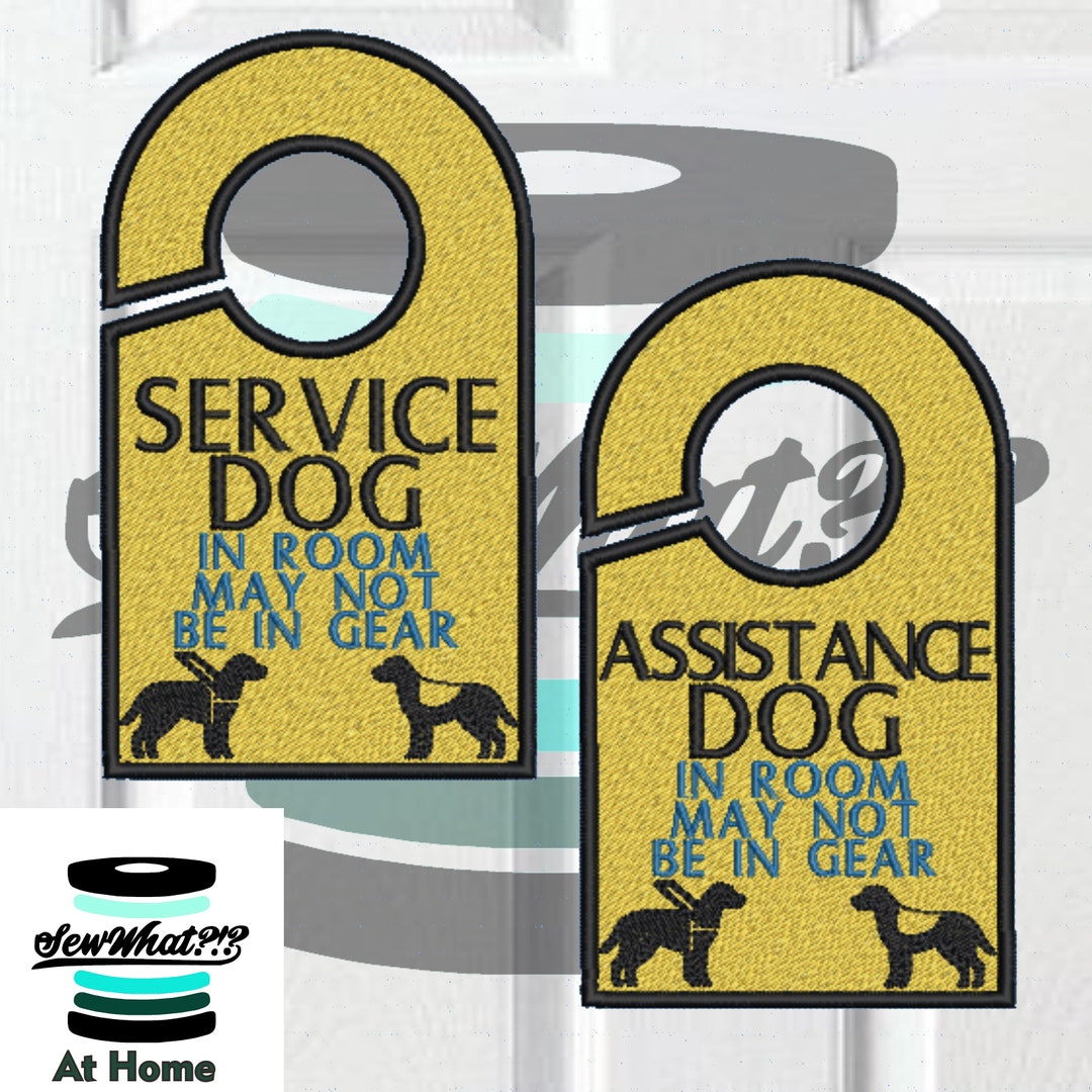 Service Dog Door Hanger Digitizing for 5x7 HOOP - Etsy