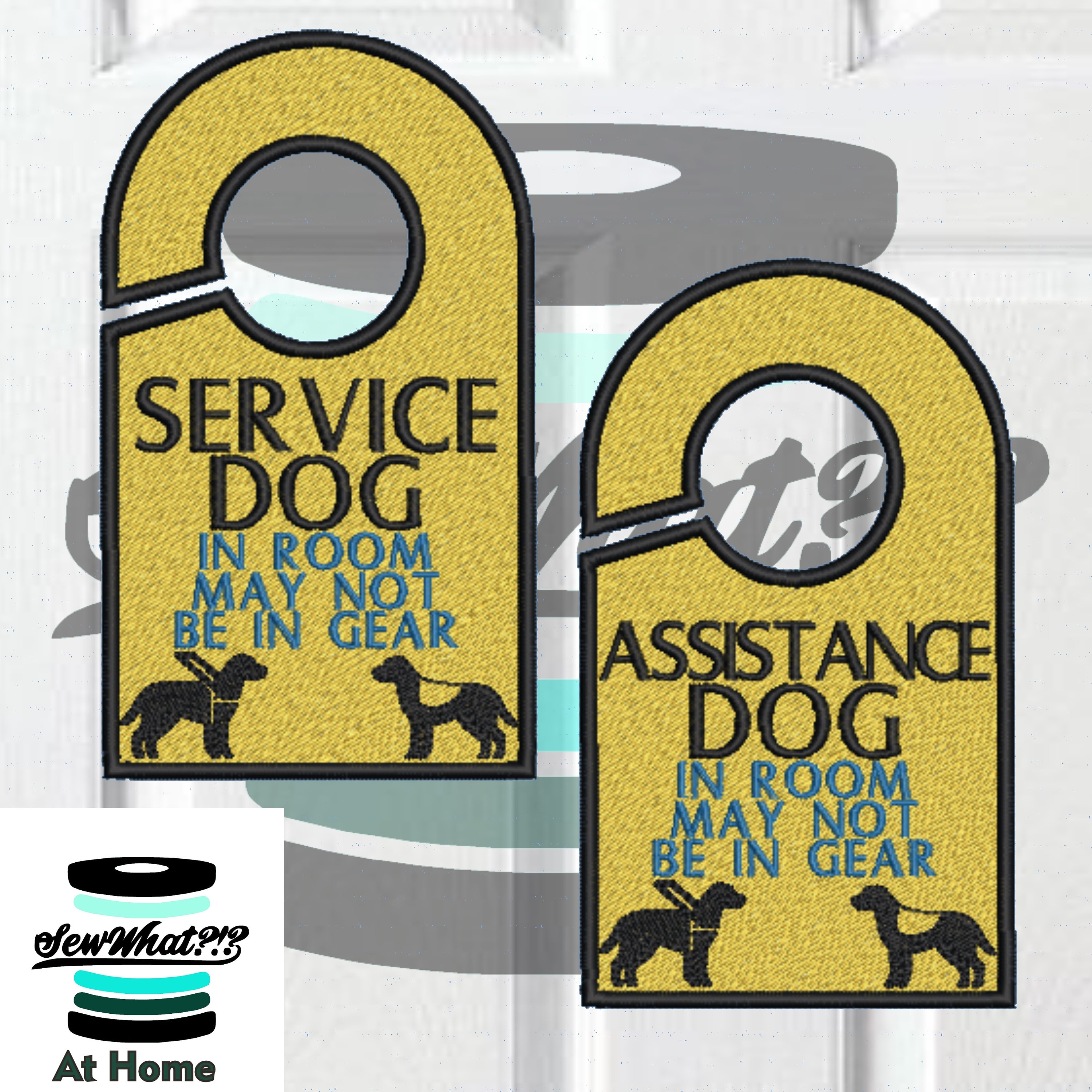 Service Dog Door Hanger Digitizing for 5x7 HOOP | Etsy