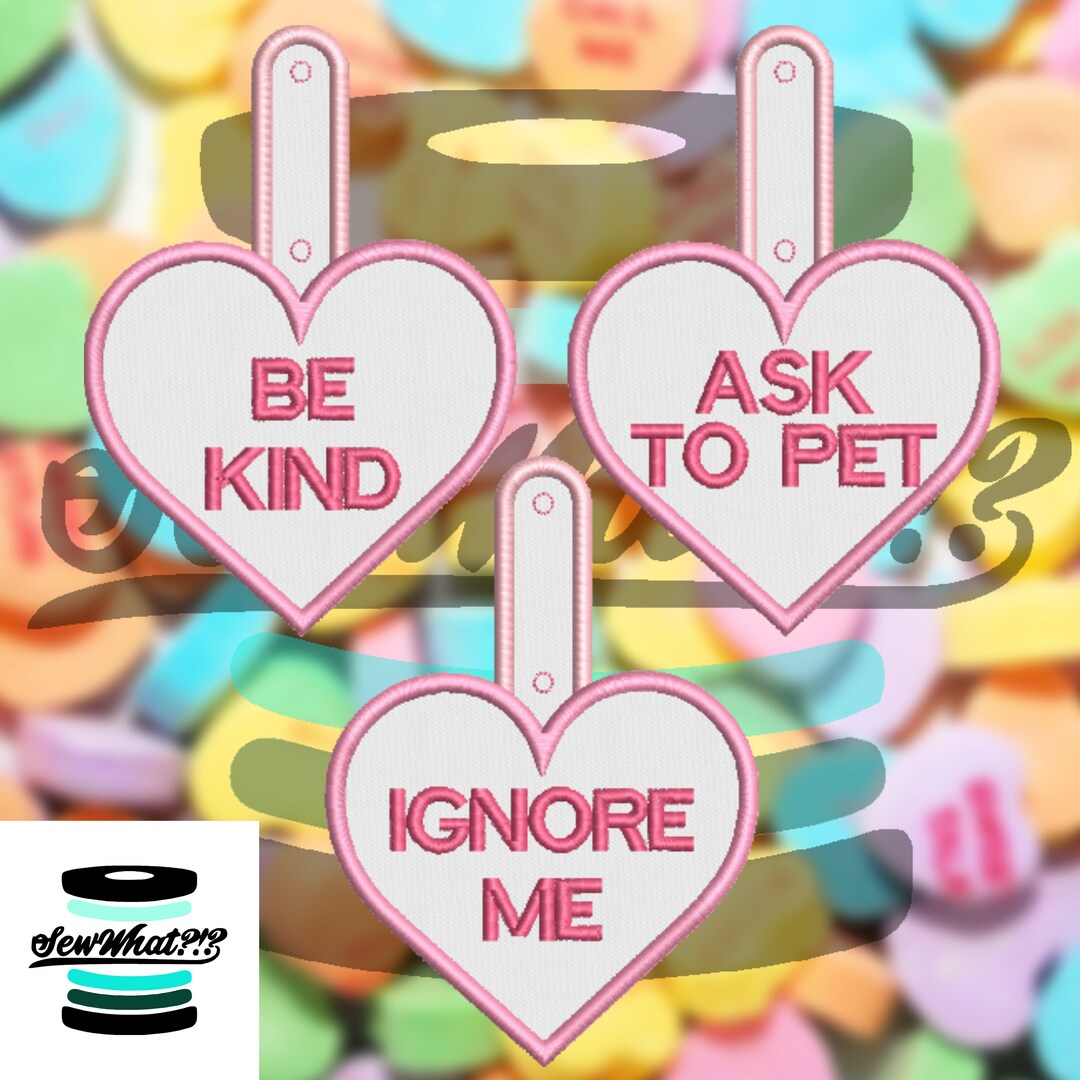 HEART SNAP TAB for 4x4 Hoops! - Etsy