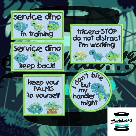 Dinoparade Service Dog Patch Files for 4x4 Hoops Etsy UK