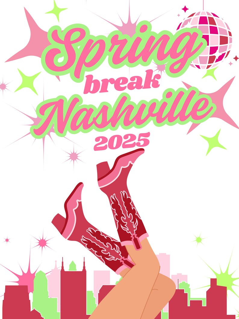 SPRING BREAK POSTER -digital Download Poster, Custom Sign, Spring Break ...