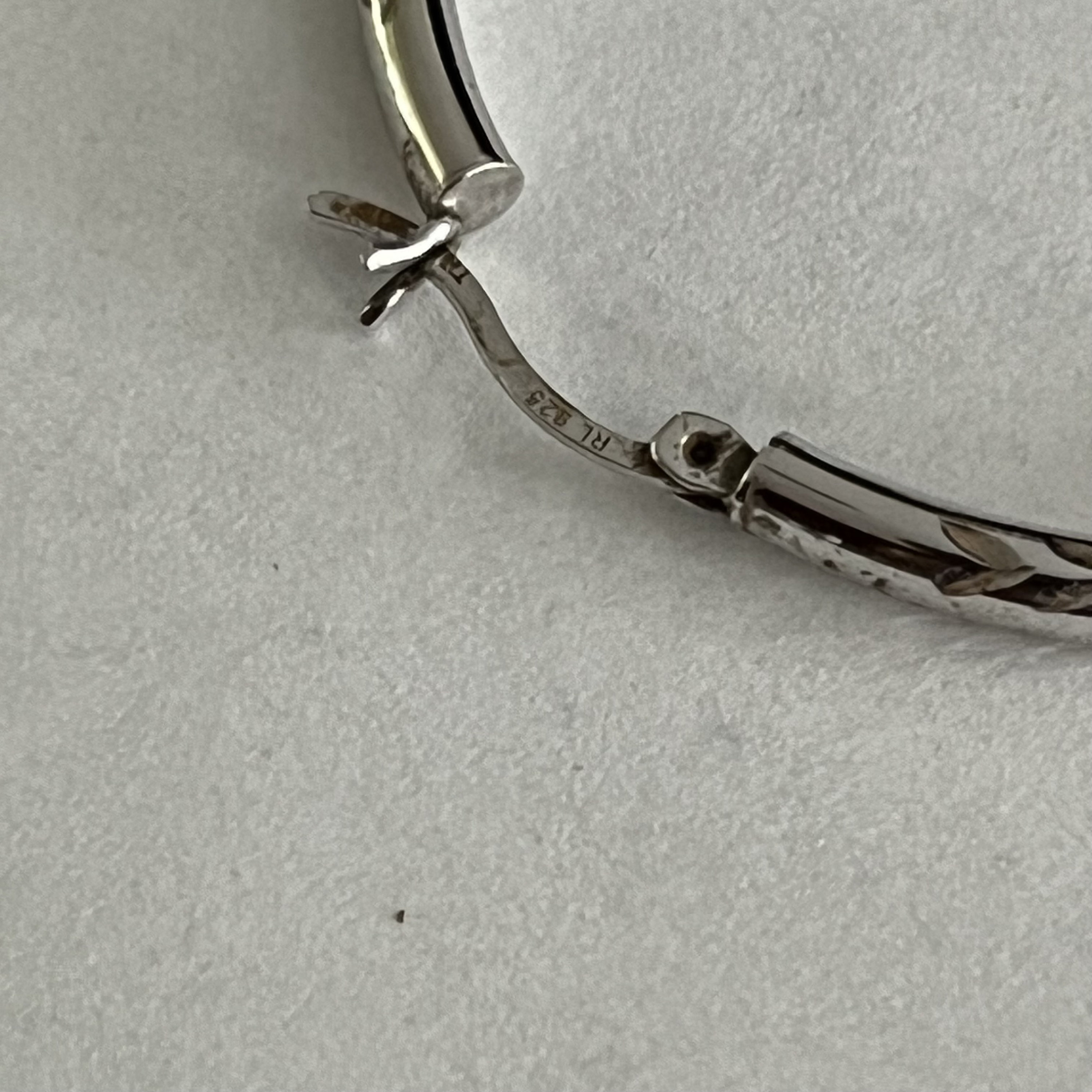 Flashy Thin 2 Diamond Cut Super Pretty Light Round Hoop Earrings Light, Sparkly Vintage Sterling ...