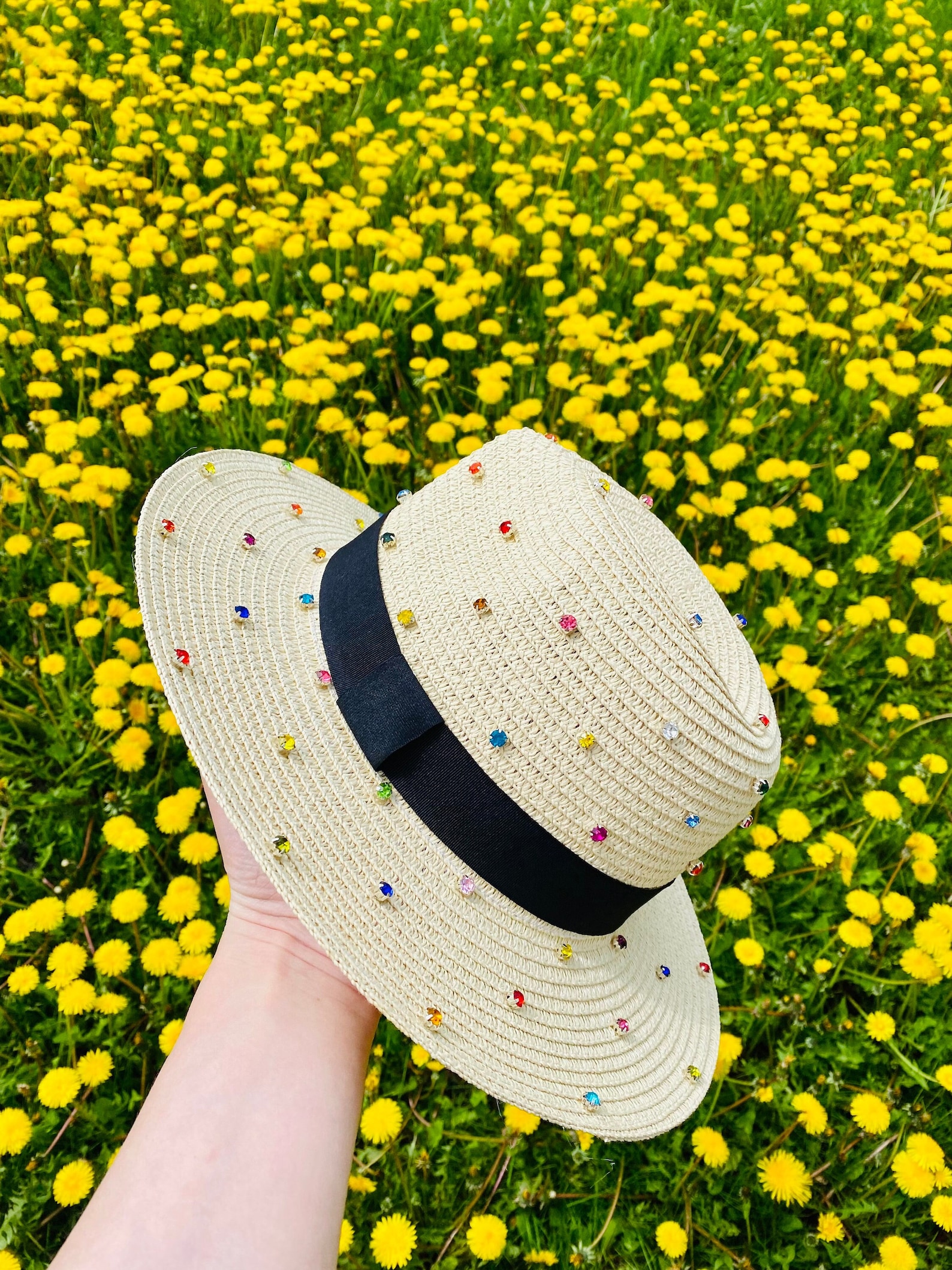 Custom Bling Hat, Rhinestone Beach Embellishment Hat for Women ...