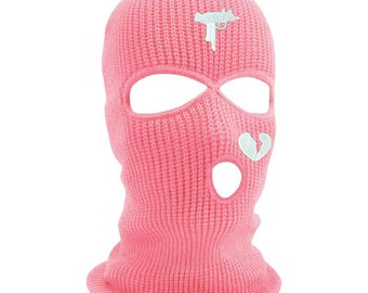 Rhinestone Ski Mask PINK Sparkle Full Face Ski Mask Balaclava - Etsy