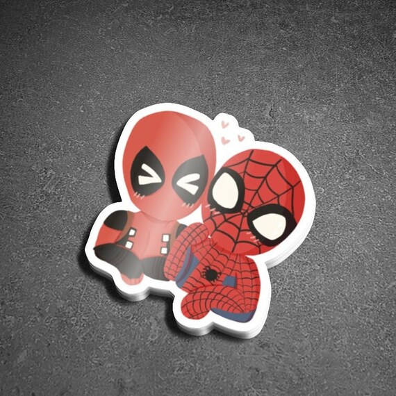 Chibi Deadpool And Spiderman