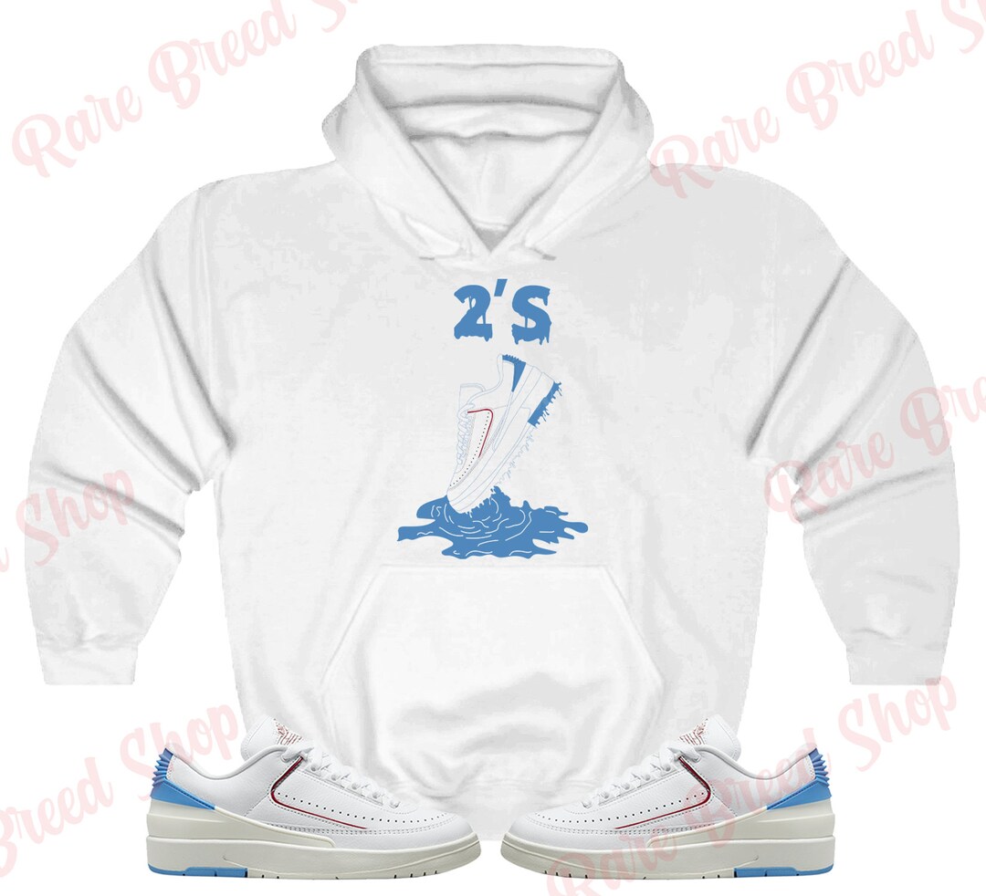 Shoe Dripping Hoodie to Match Jordan Retro 2 UNC to Chicago, Retro 2 ...