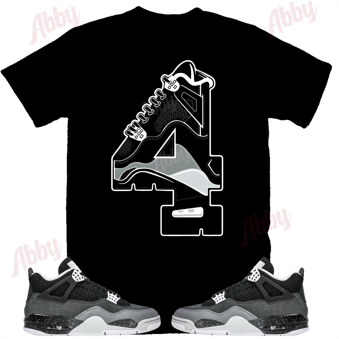 Number 4 Shirt to Match Jordan 4 Fear, Retro 4 Fear Shirt, Fear Sneaker ...