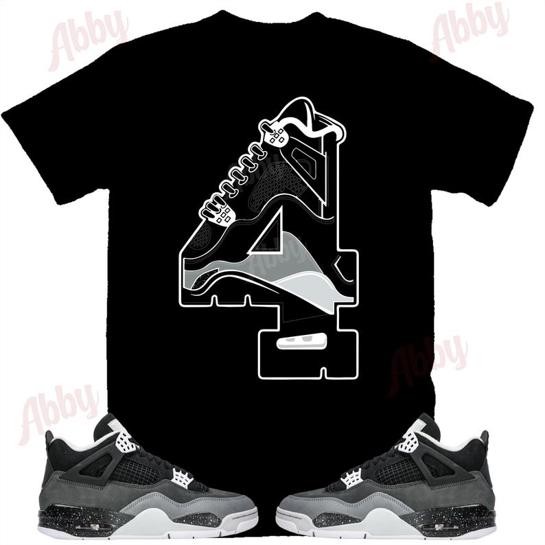 Number 4 Shirt to Match Jordan 4 Fear, Retro 4 Fear Shirt, Fear Sneaker ...