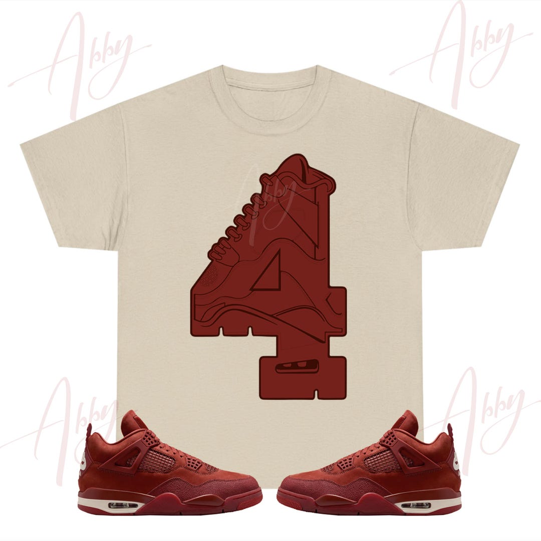 Number 4 Shirt to Match Retro 4 Brick by Brick, Jordan 4 Brick by Brick ...
