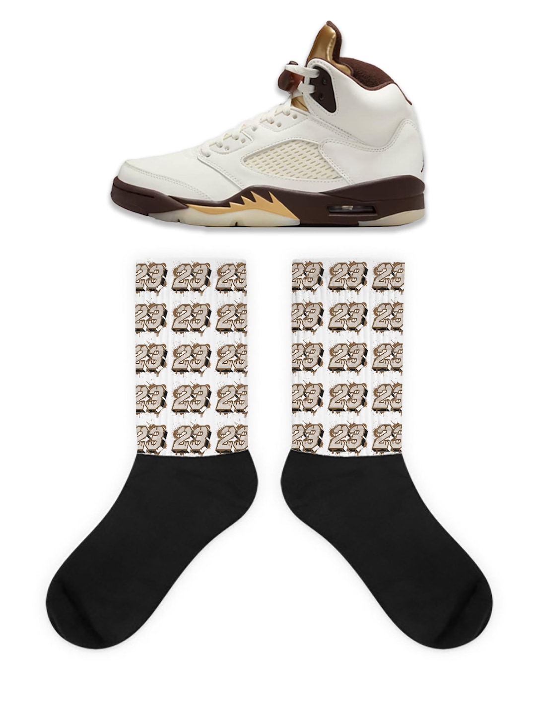 23 Socks to Match Jordan 5 Golden Ticket, Retro 5 Golden Ticket Socks ...