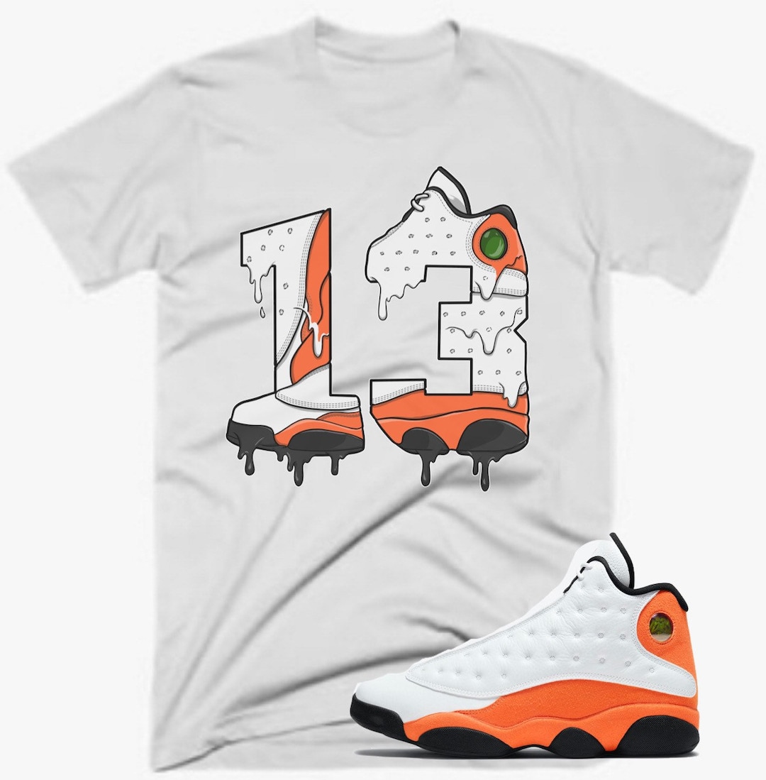 Air Jordan Retro 13 Starfish 13 Shoe Dripping 13's Sneaker Tee, Retro ...