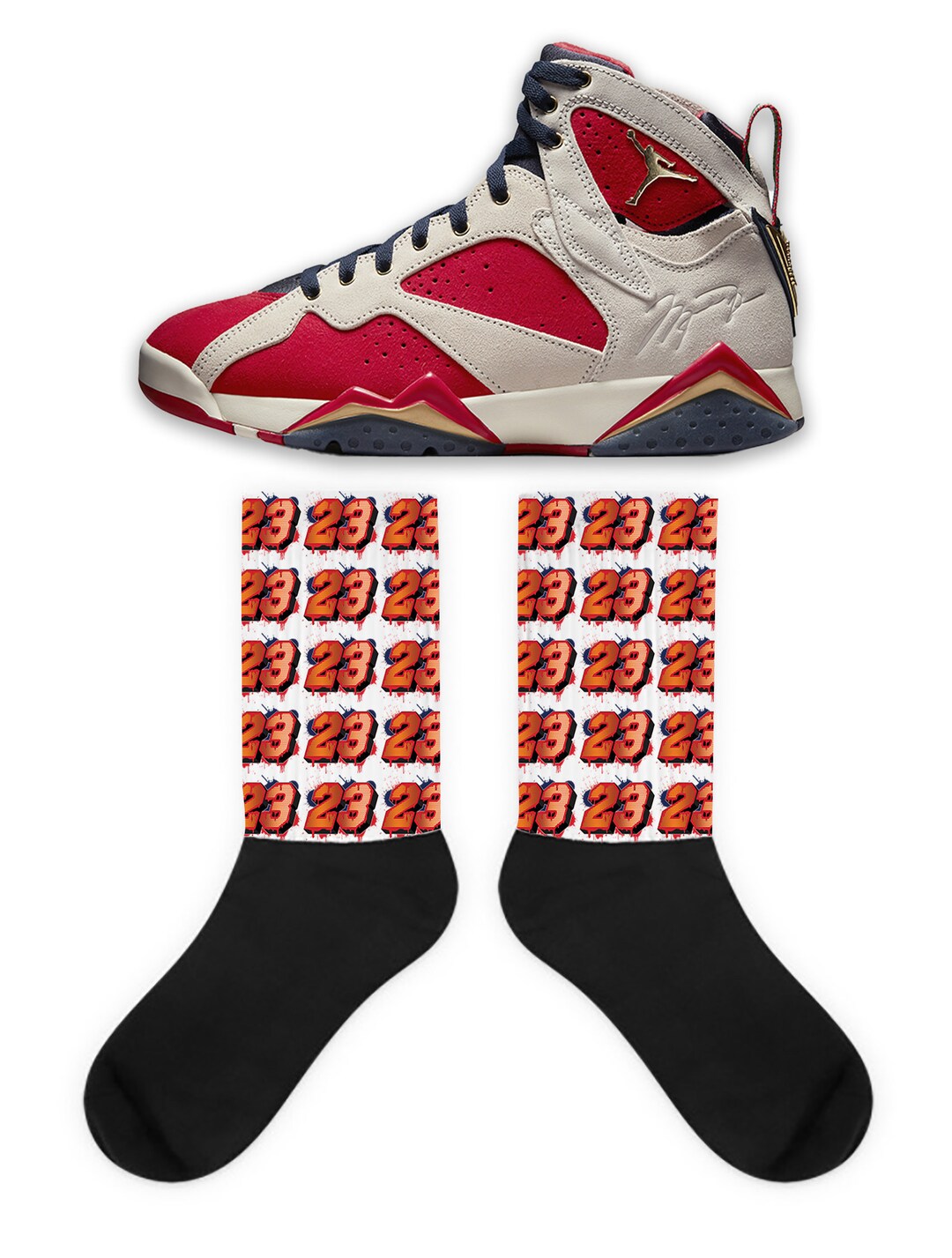 23 Socks to Match Jordan Retro 7 Trophy Room, Retro 7 Trophy Room Socks ...