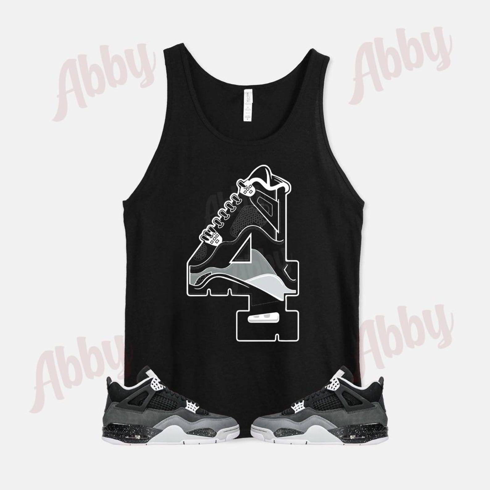 Number 4 Shirt to Match Jordan 4 Fear, Retro 4 Fear Shirt, Fear Sneaker ...