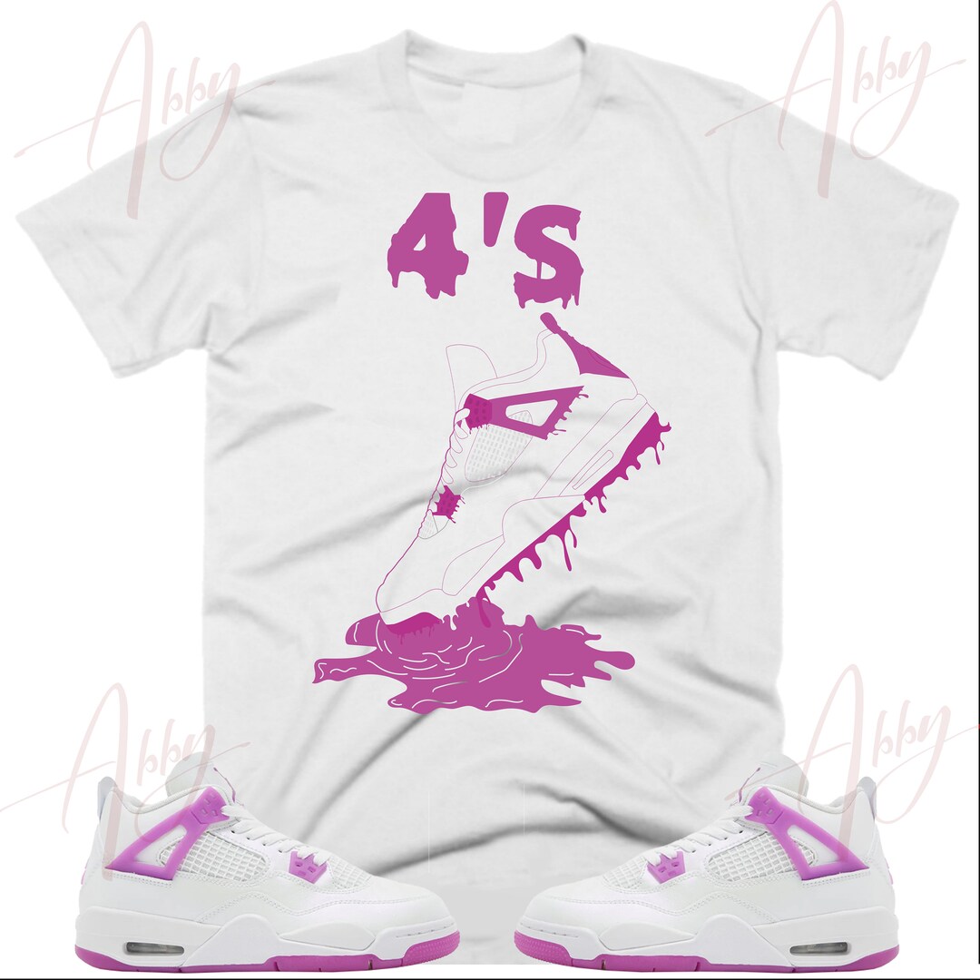 Shoe Dripping Shirt to Match Jordan Retro 4 Hyper Violet, Retro 4 Hyper ...