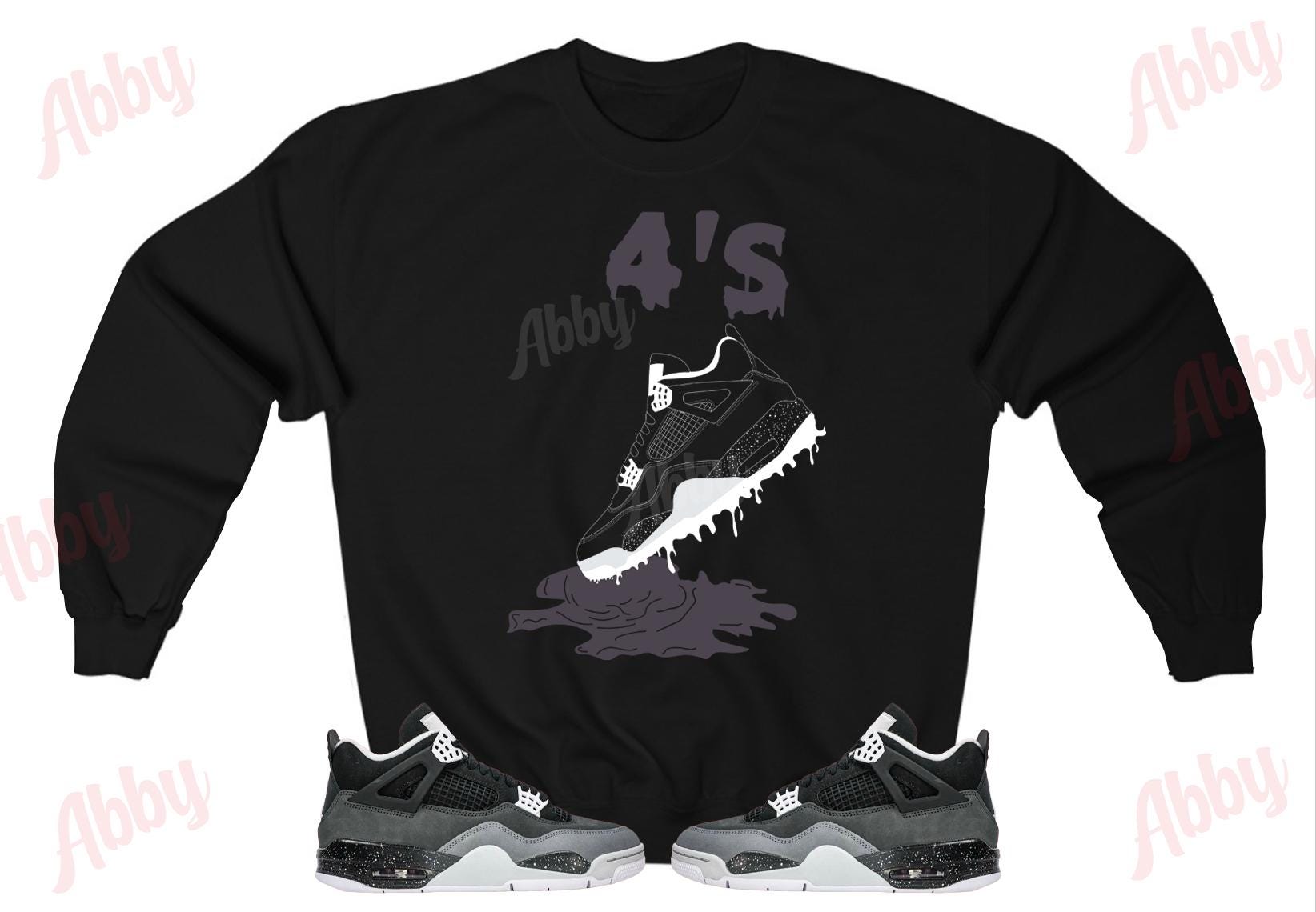 Shoe Dripping Hoodie to Match Jordan 4 Fear, Retro 4 Fear Hoodie, Fear ...
