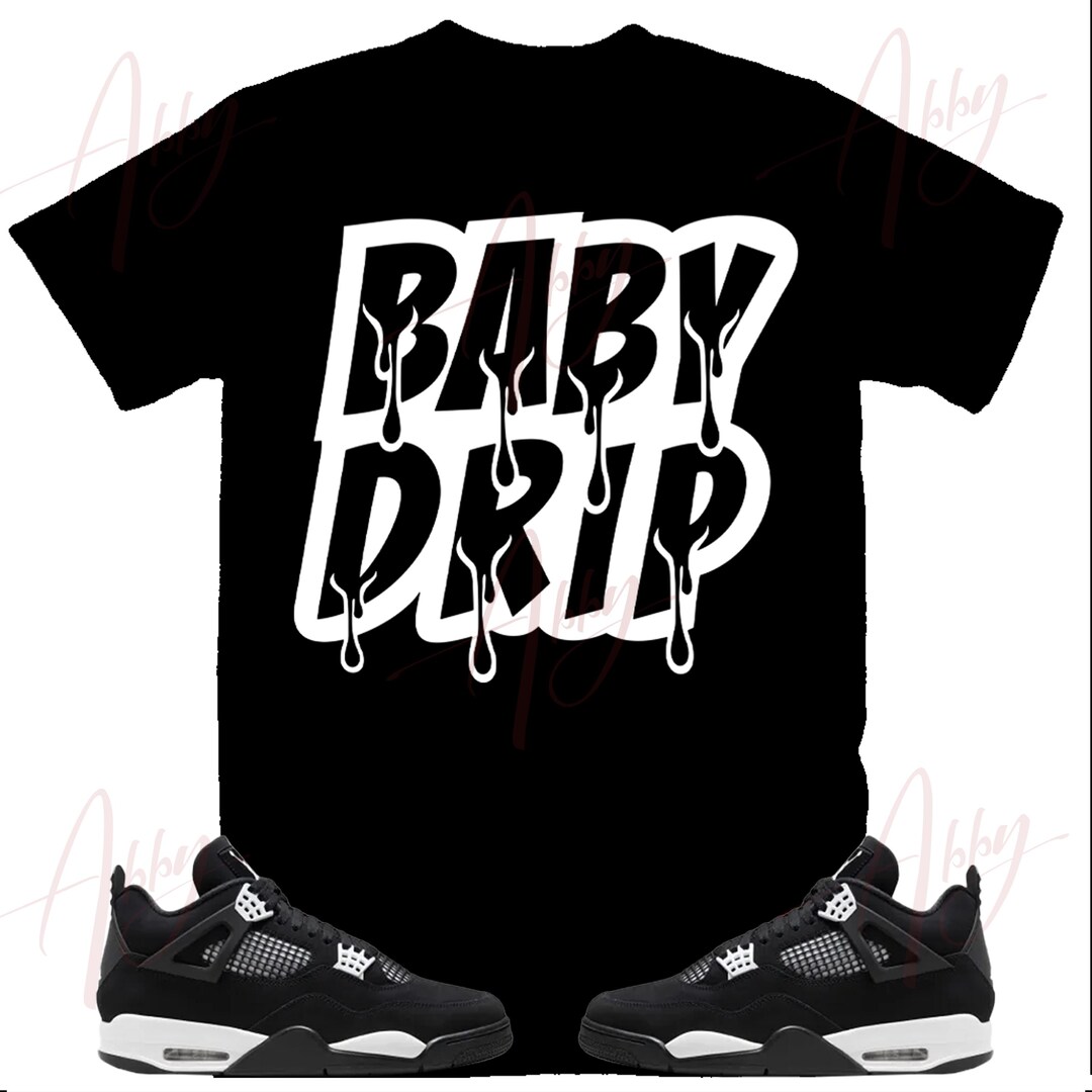 Drip Shirt to Match Retro 4 White Thunder, Jordan 4 White Thunder Shirt ...