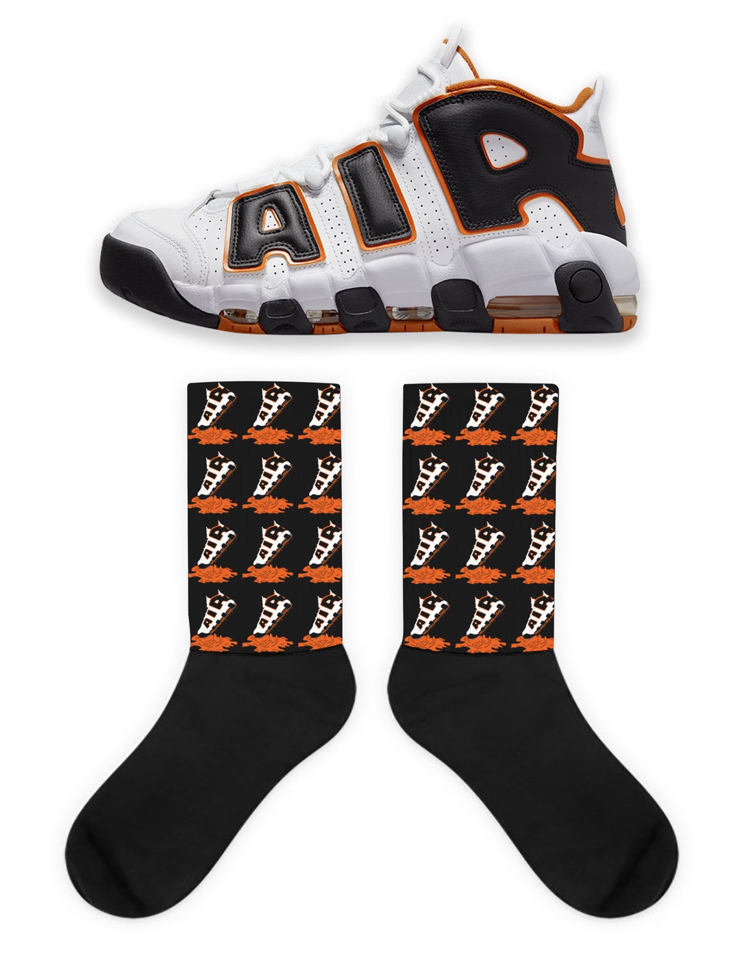 Shoe Dripping Socks to Match Uptempo Starfish, Uptempo Starfish Socks ...