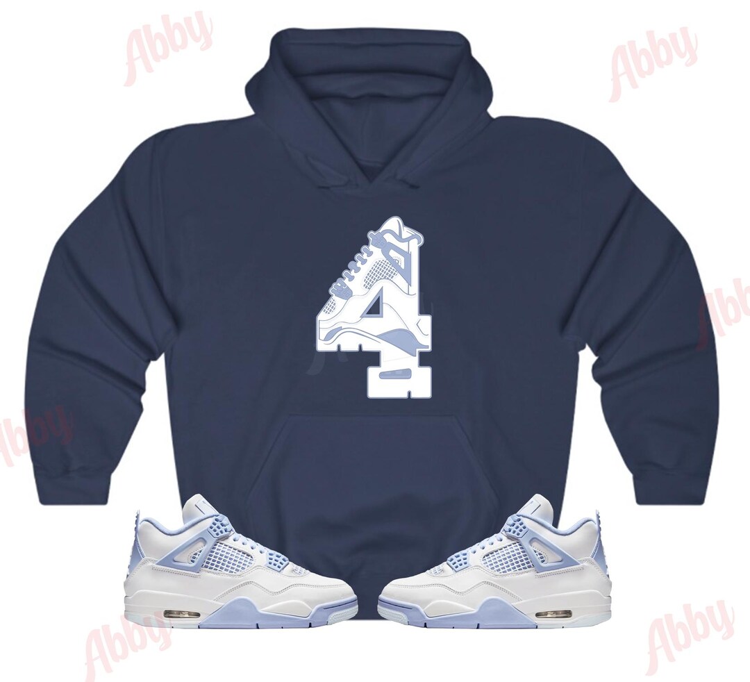 Number 4 Hoodie to Match Jordan 4 Forget Me Not, Retro 4 Forget Me Not ...